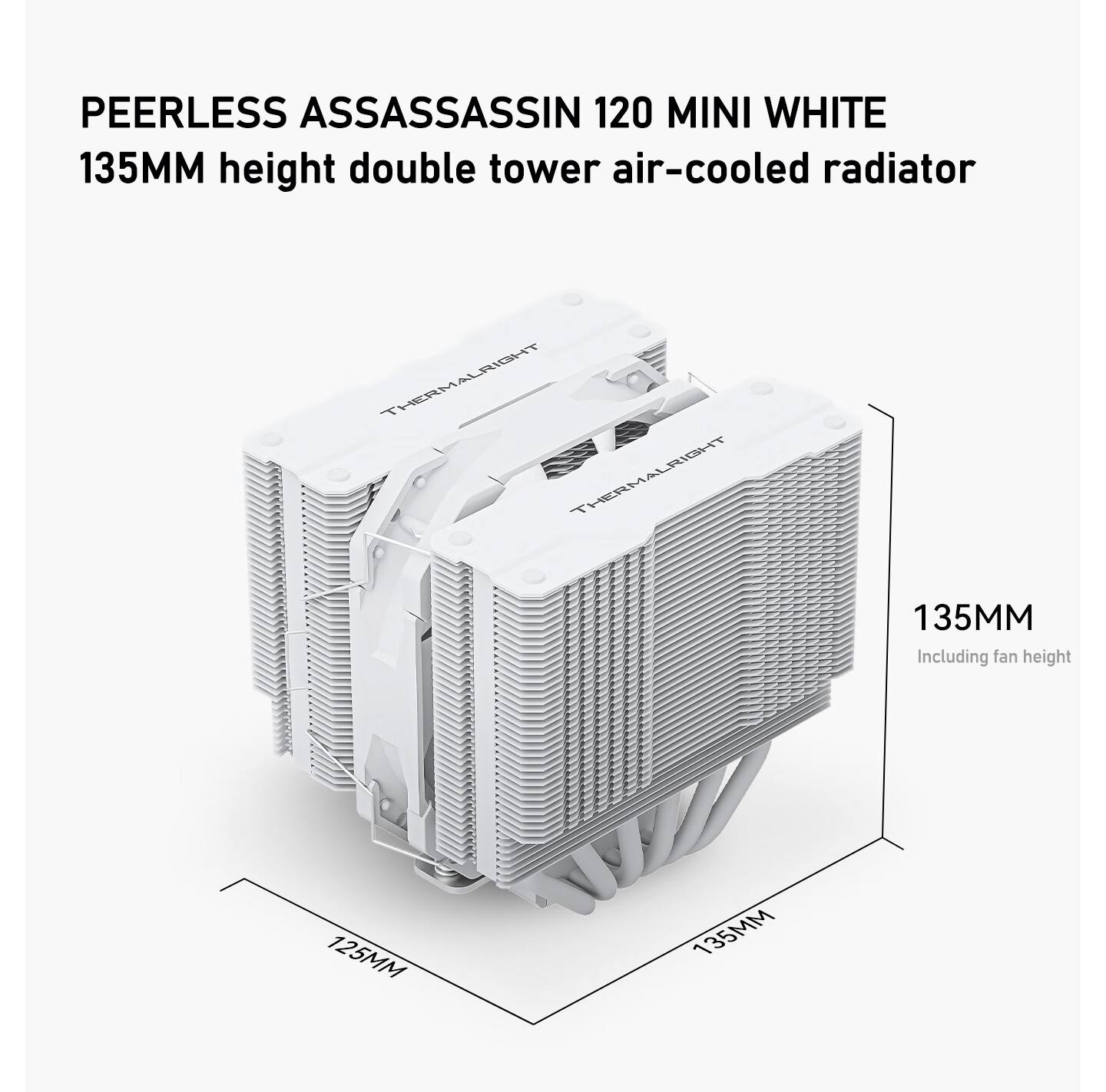 Thermalright PA120 MINI Black/WHITE Double Tower 6 Heat Pipe CPU Cooler ...