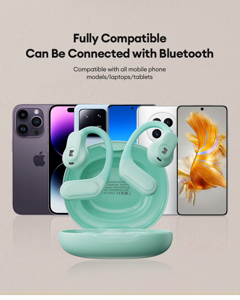 Monster XKO15 Bluetooth Earphone HIFI Sound Quality HD Voice Call Smart ...