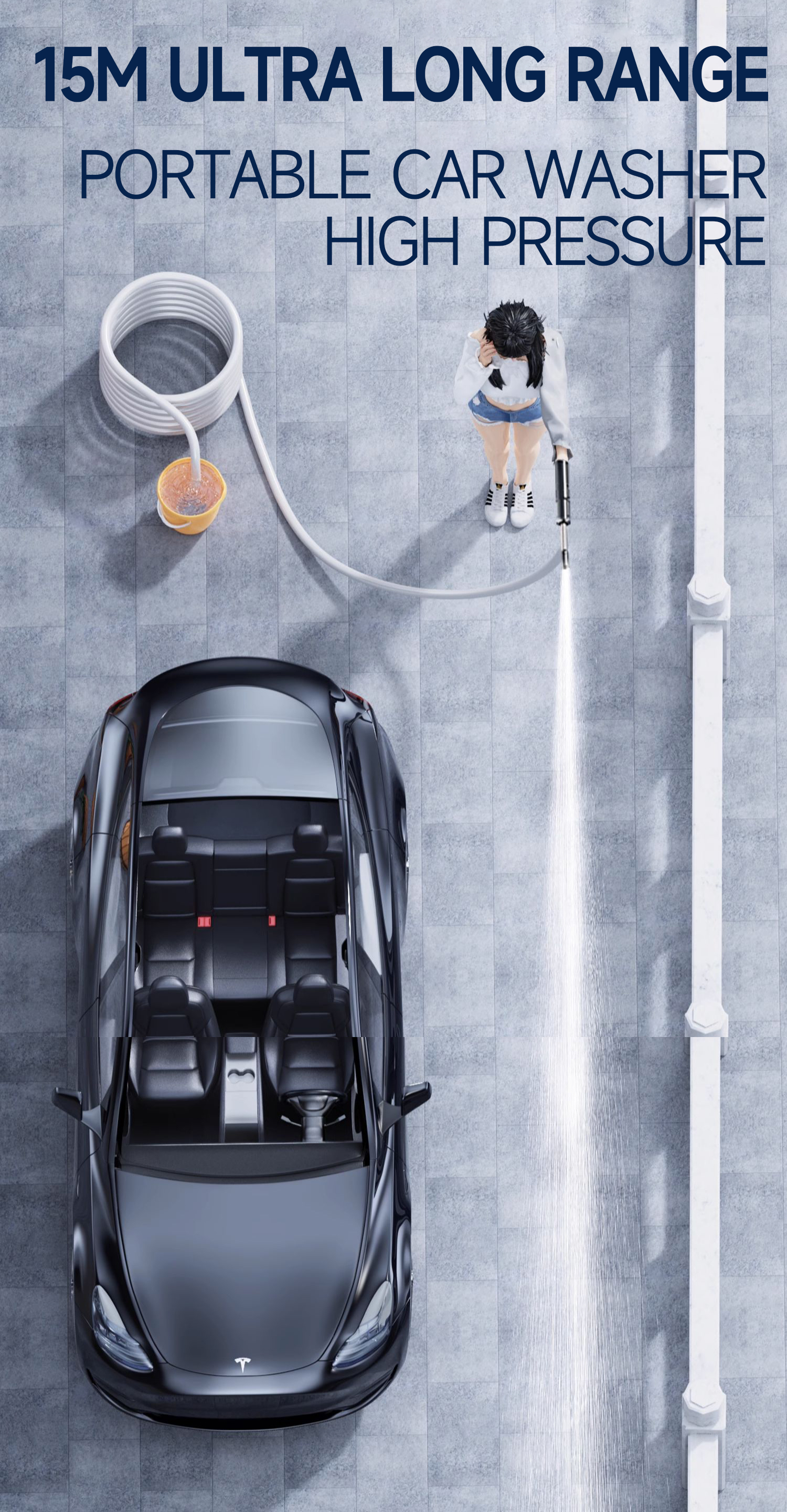 Eone Home Portable High Pressure Washers Wireless Car Washer Pro Power ...