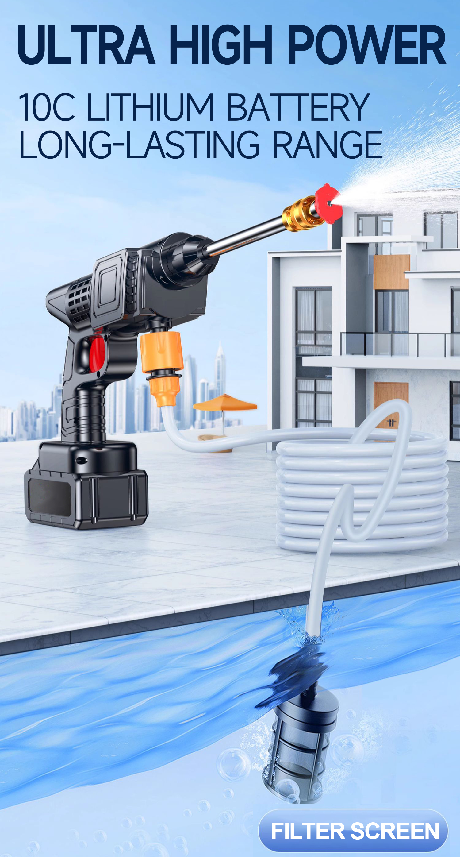 Eone Home Portable High Pressure Washers Wireless Car Washer Pro Power ...