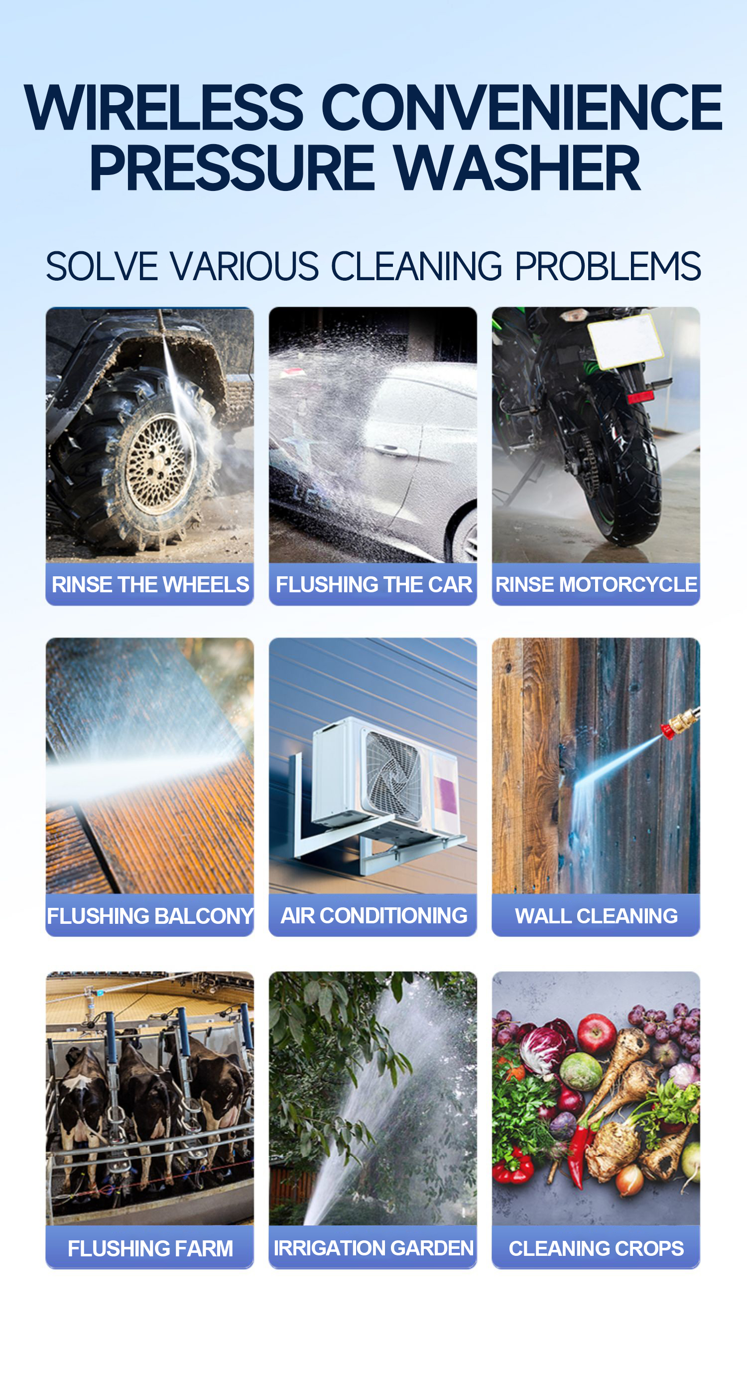 Eone Home Portable High Pressure Washers Wireless Car Washer Pro Power ...