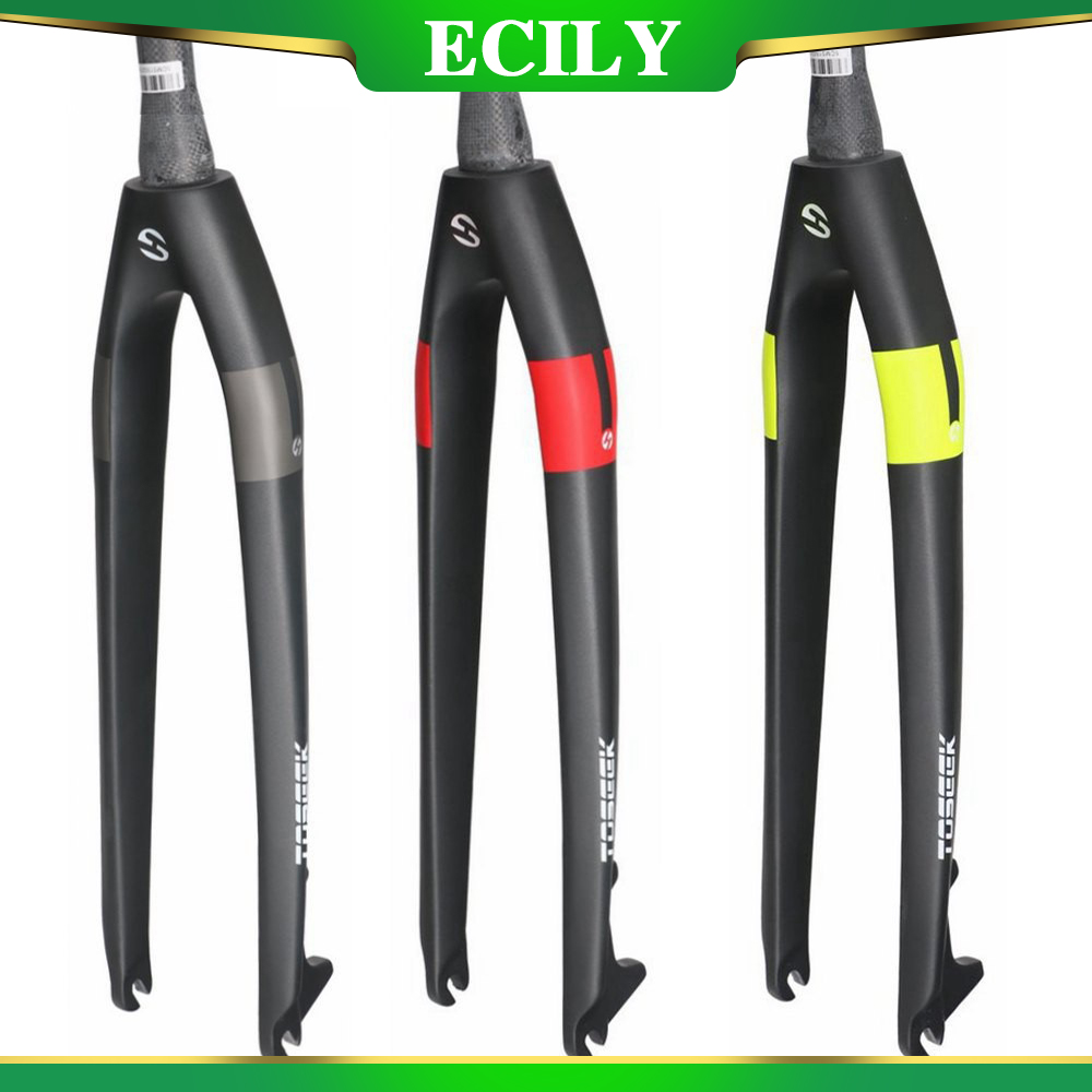 ECILY Matte UD Carbon Fiber Bike Fork Mountain Bicycle Hard Fork ...