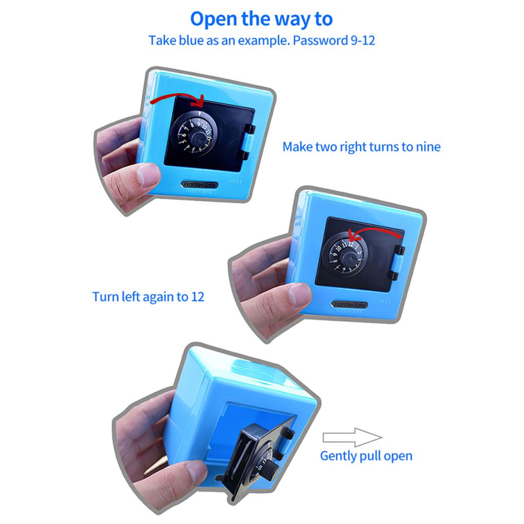 Mini Safe Rotating Password Bank Simulation Banks Deposit Toy Household ...