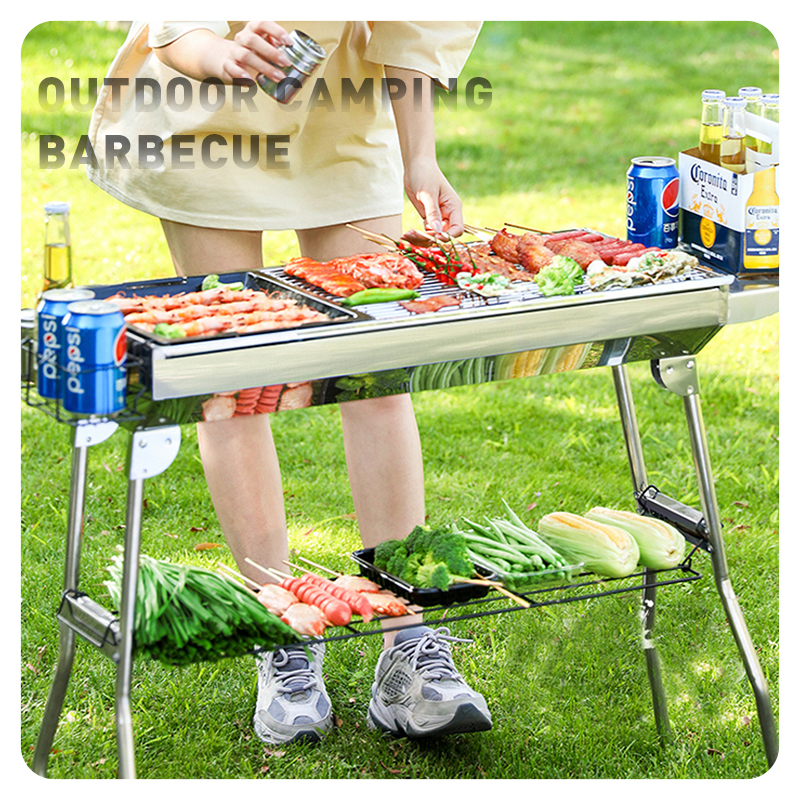 Outdoor BBQ Barbecue Grill Camping Equipment Barbecue Field Trip ...