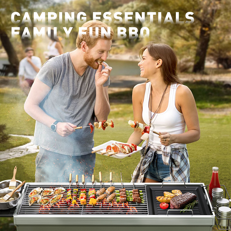 Outdoor BBQ Barbecue Grill Camping Equipment Barbecue Field Trip ...