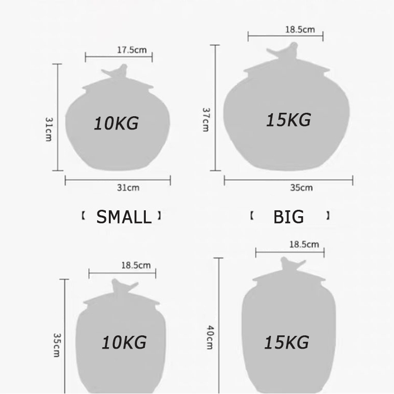 Ceramic rice jar household flour bucket moisture-proof insect-proof ...