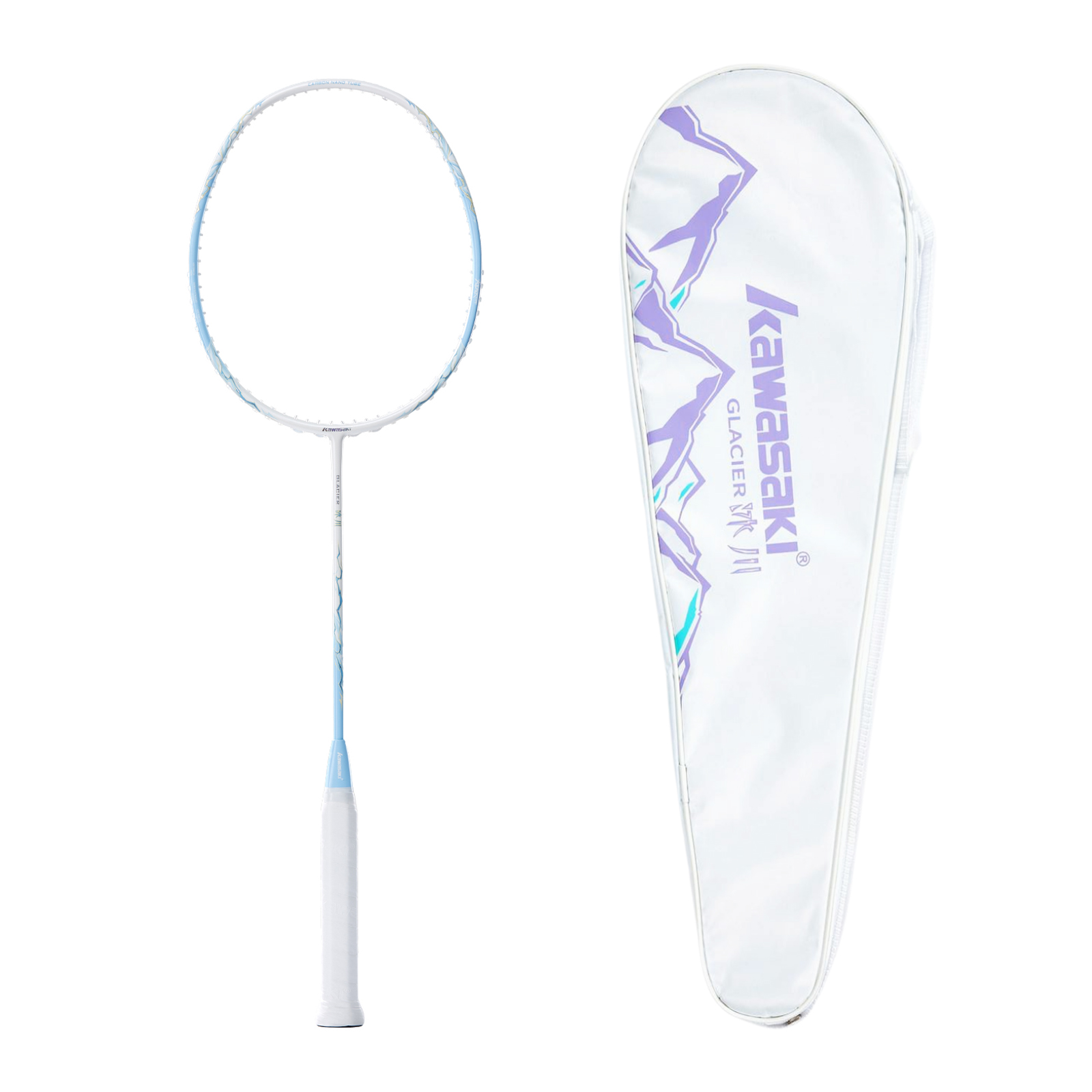 Kawasaki Badminton Racket GLACIER 5U 18-30LBS Suitable For Fessional ...
