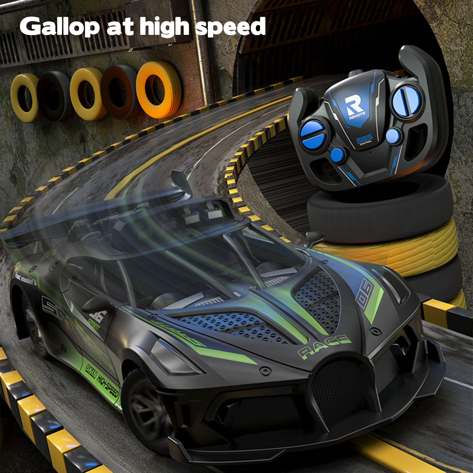 Bugatti Rechargeable Battery Remote Control Super Car Super Cool 1:20 ...