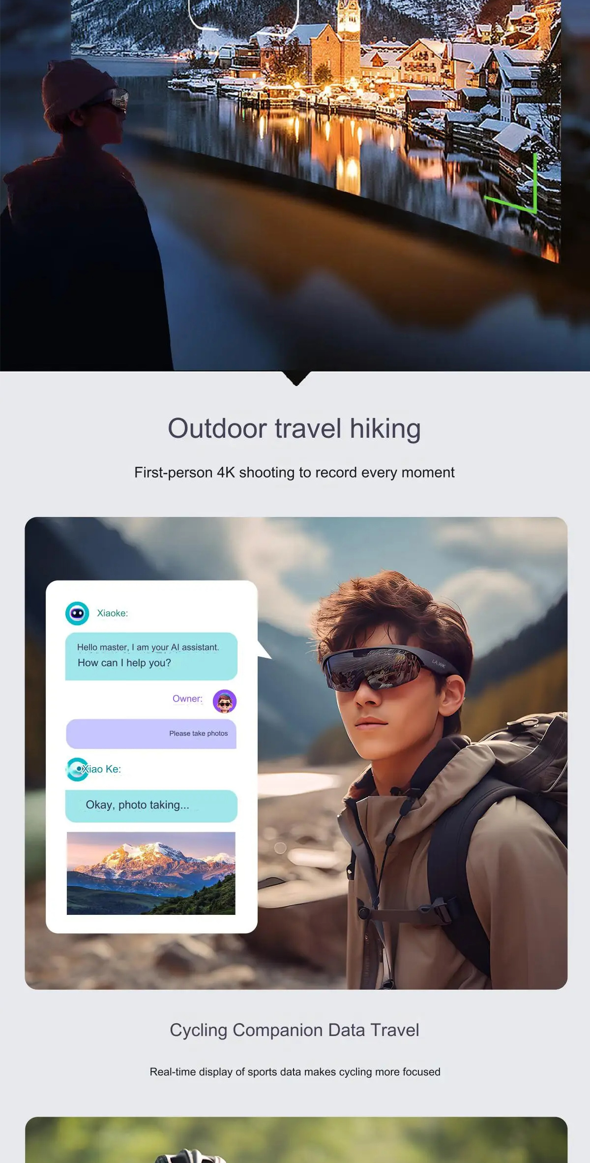 LAWK smart glasses Meta Lens S3 4K high-definition photo and video outdoor cycling navigation ai ...