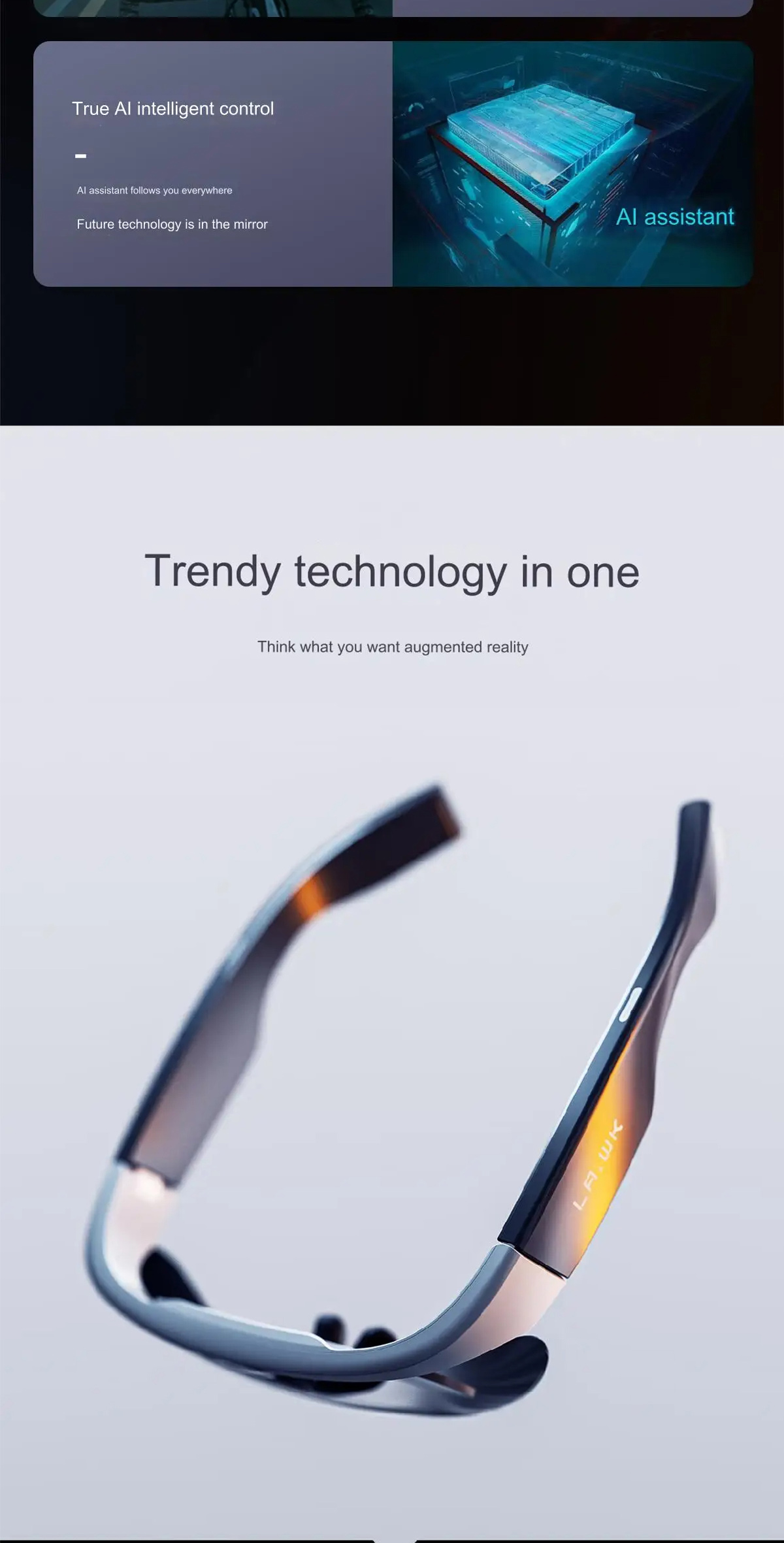 LAWK smart glasses Meta Lens S3 4K high-definition photo and video ...