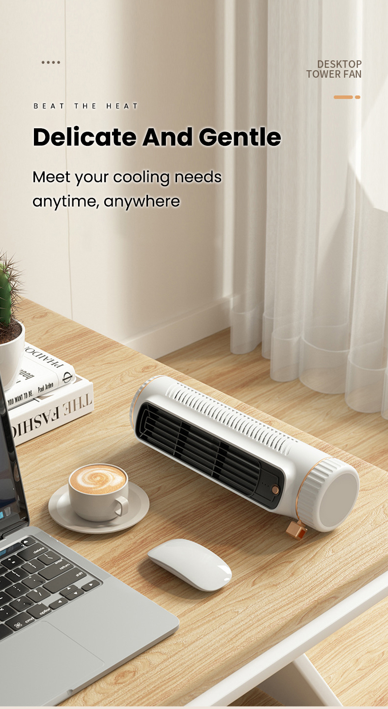 Small Household Desktop Strong Tower Fans USB Portable Bladeless Fan 3 ...