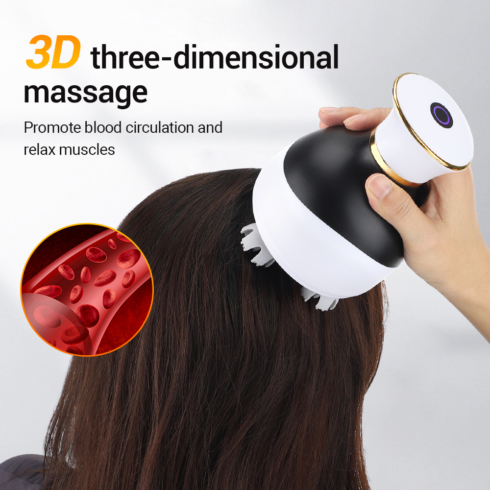 3D Electric Scalp Head Massager Neck Shoulder Pets Cats Claw Head Pet ...