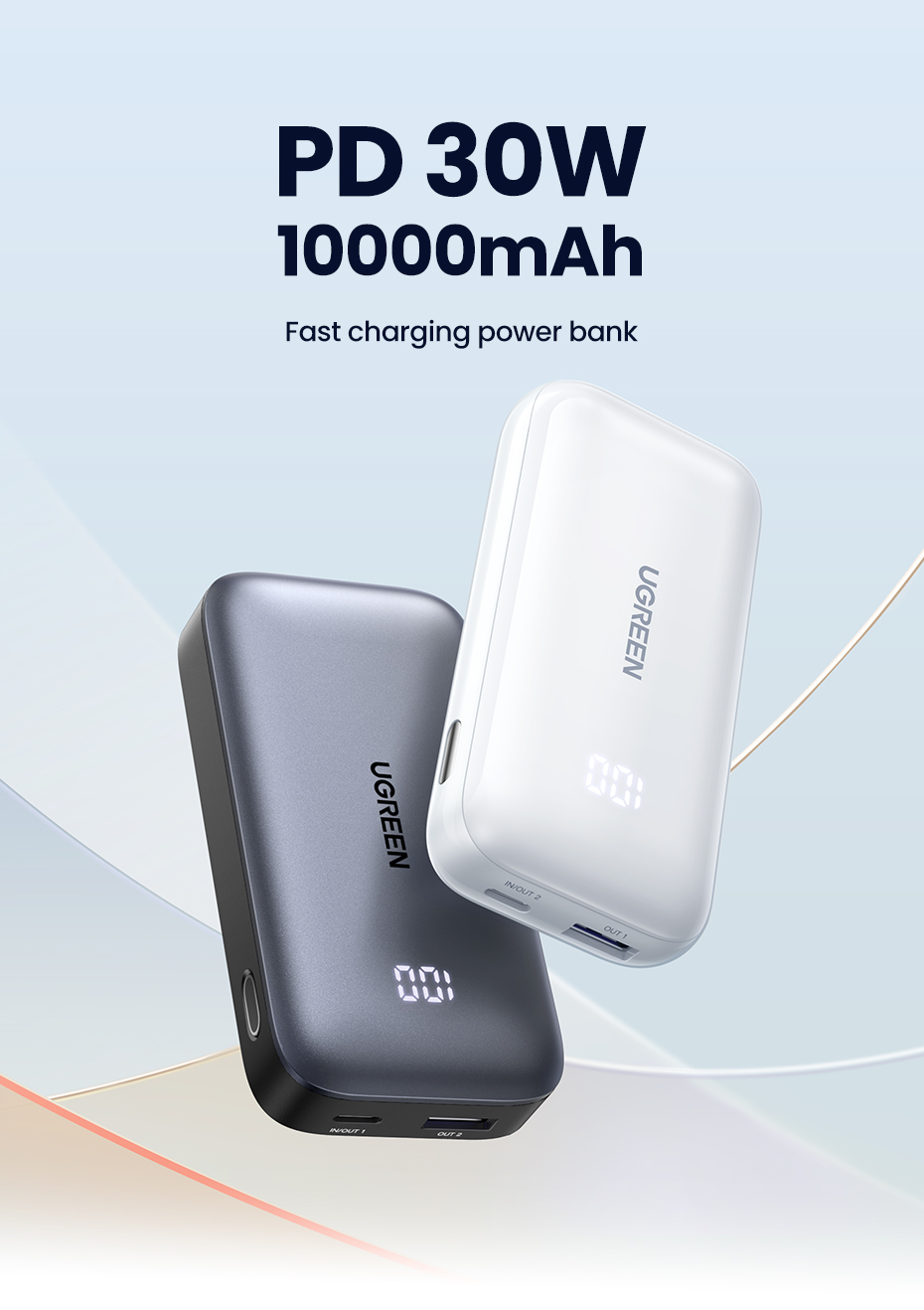 UGREEN PD 30W Power Bank Fast Charge 10000mAh Portable PowerBank for ...