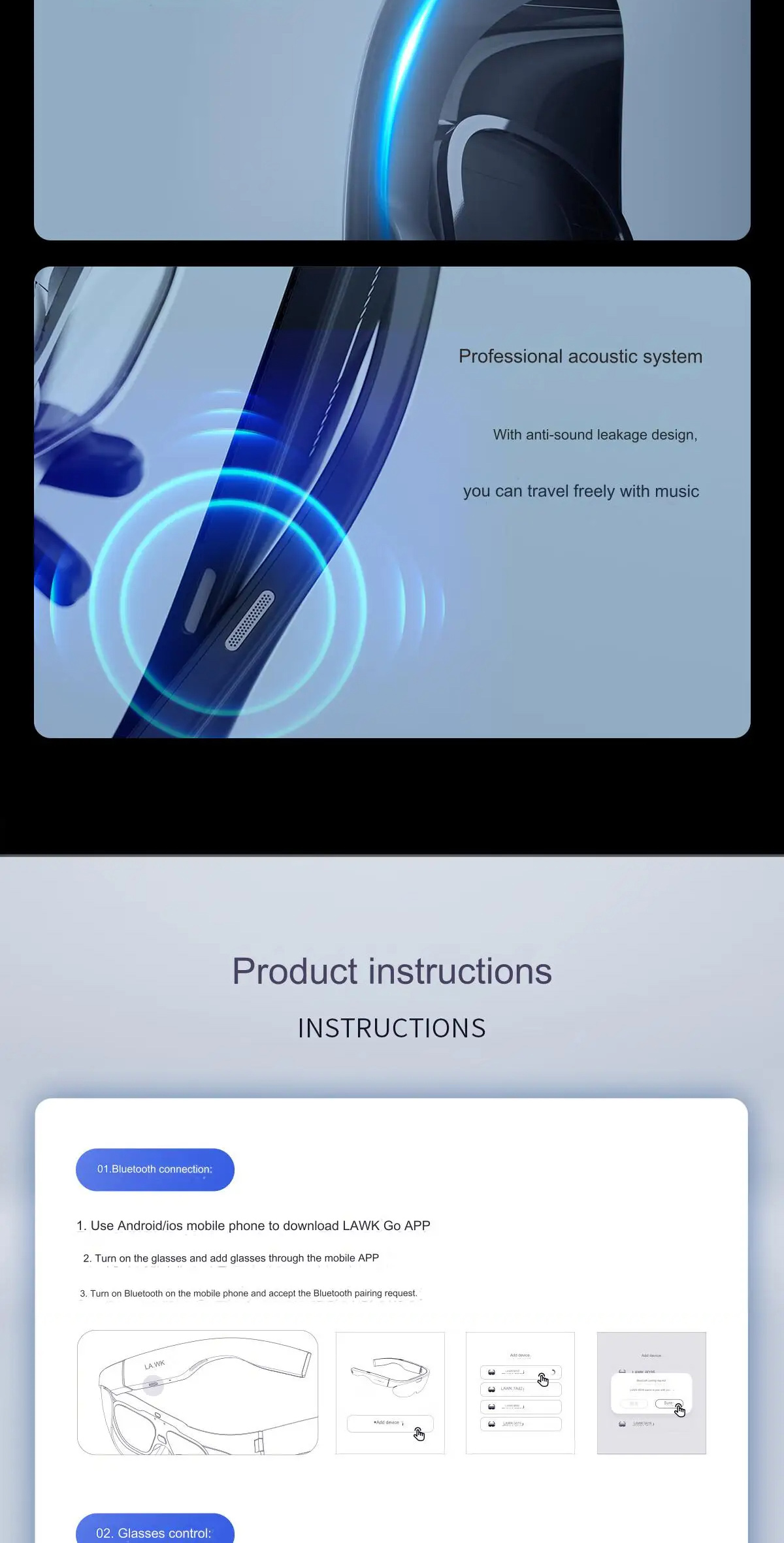 LAWK smart glasses Meta Lens S3 4K high-definition photo and video outdoor cycling navigation ai ...