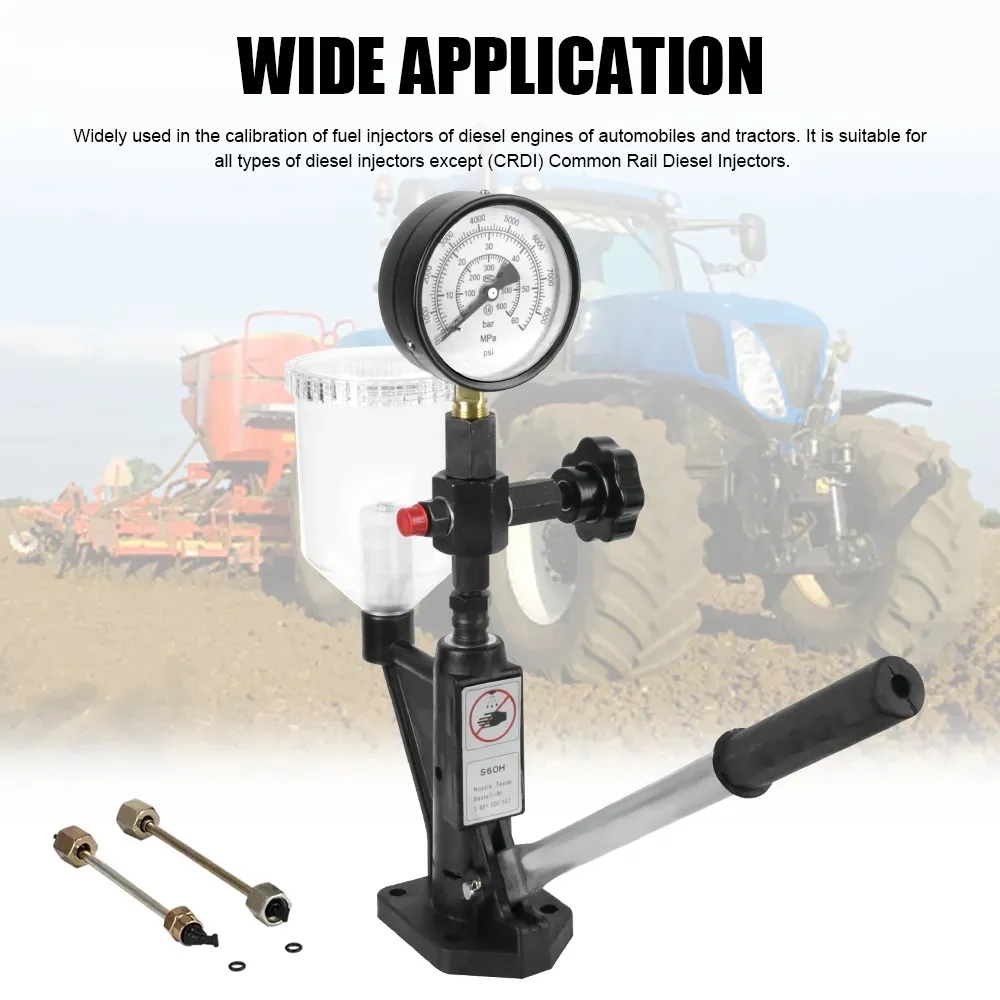 60Mpa Nozzle Pop-Pressure Fuel Injector Calibrator Dual Scale Gauge ...