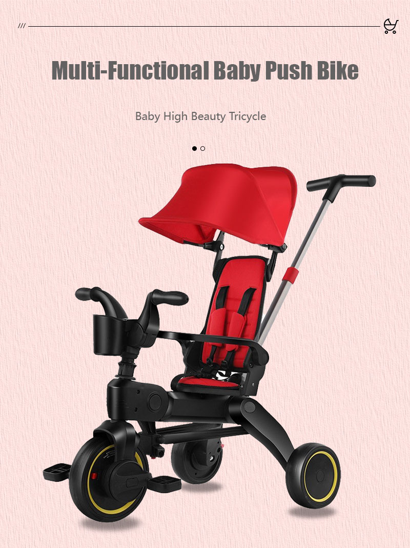 Evianangel 4 in1 Stroller Bike For Baby Bicycle For Kids Foldable Push ...