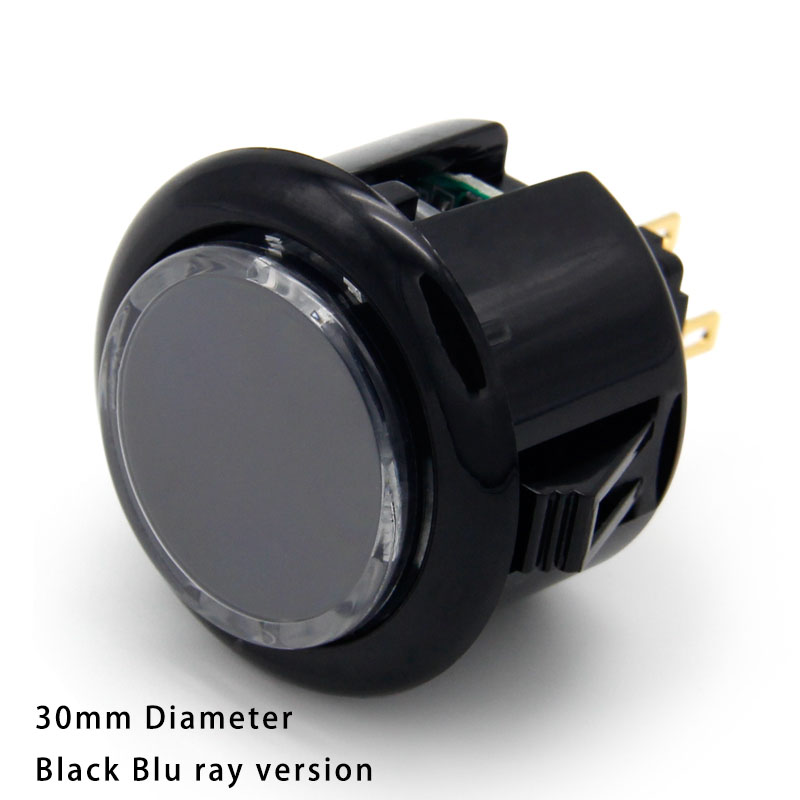 QANBA 30mm LED Arcade Buttons Illuminated Snap In Push Button With Blue ...