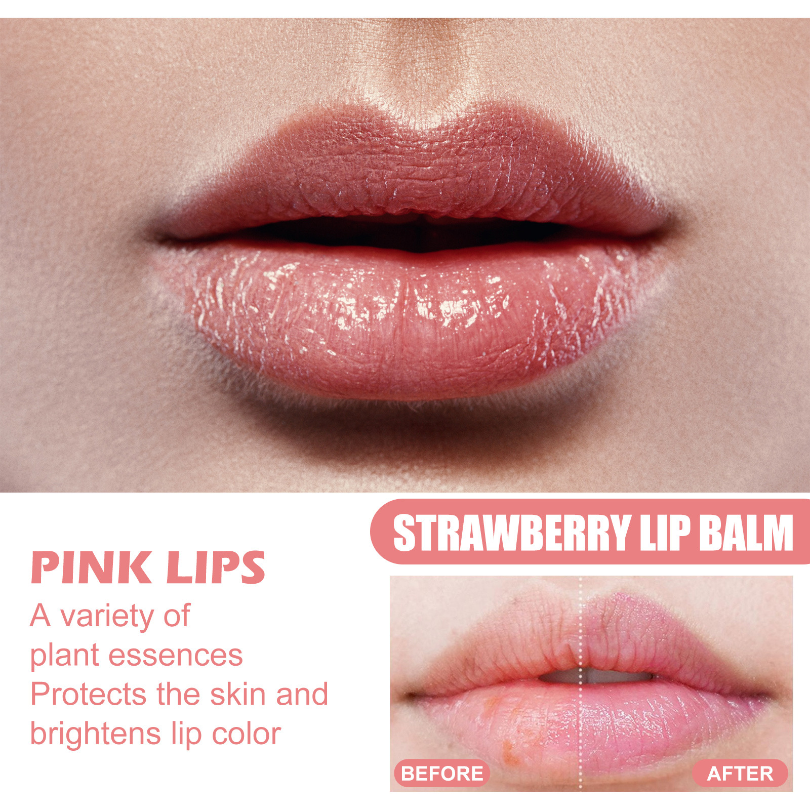 EELHOE Honey lip mask Strawberry lipstick Sleep labial membrane ...