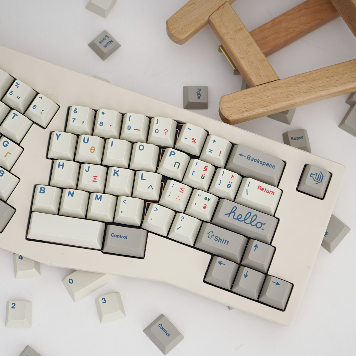 -LW- Greek Retro PBT Keycaps CHERRY Profile Mechanical Keyboard ...
