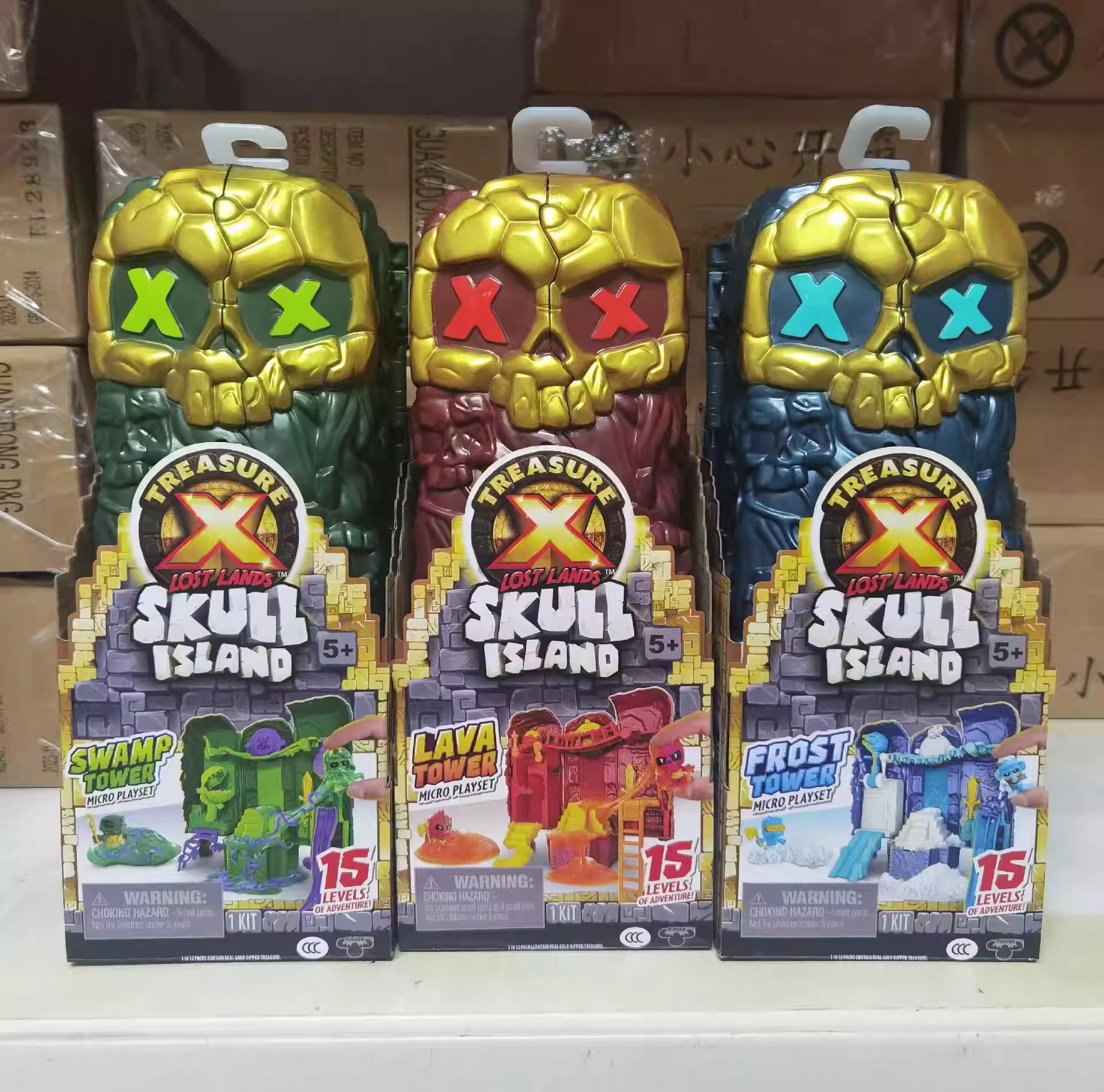 TREASURE X Lost Lands Skull Island Lava Tower Micro Playset, 15 Levels ...