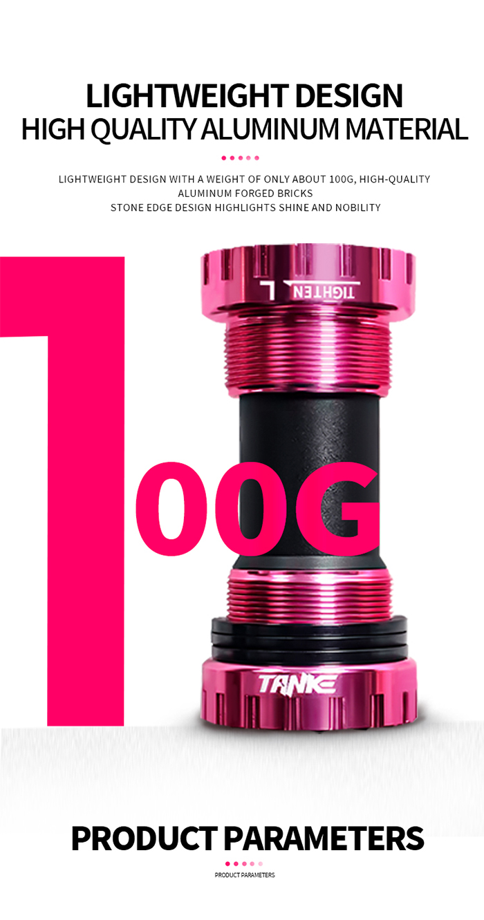 TANKE BB Bike Bottom Bracket Aluminum Alloy 68/73mm MTB Sealed Bearing ...
