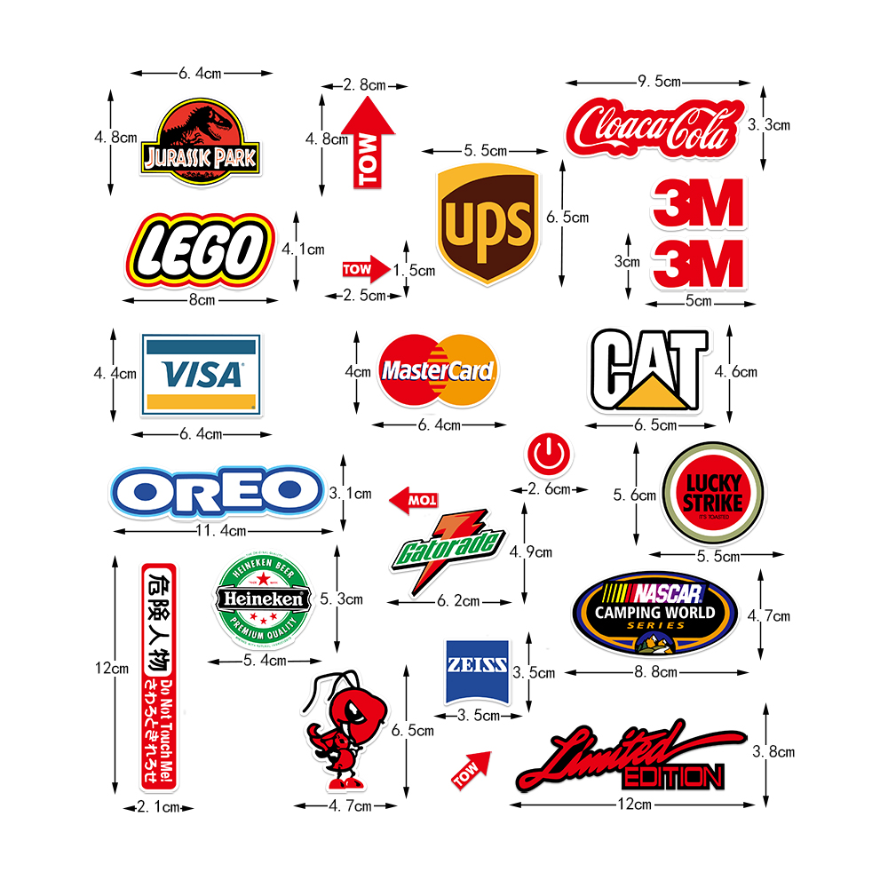 1 SET Universal Sponsors Logo Motorcycle Sticker Decor Motor Bike ...