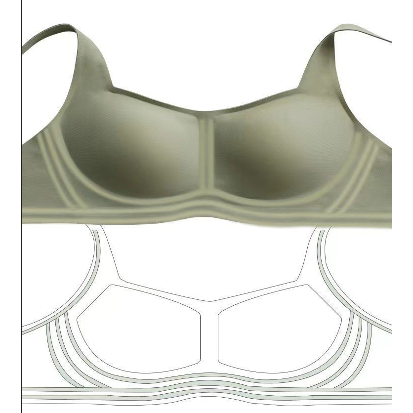 2024 New Suji Bra Japanese Square Collar Bra Seamless Bra Push up Bra ...