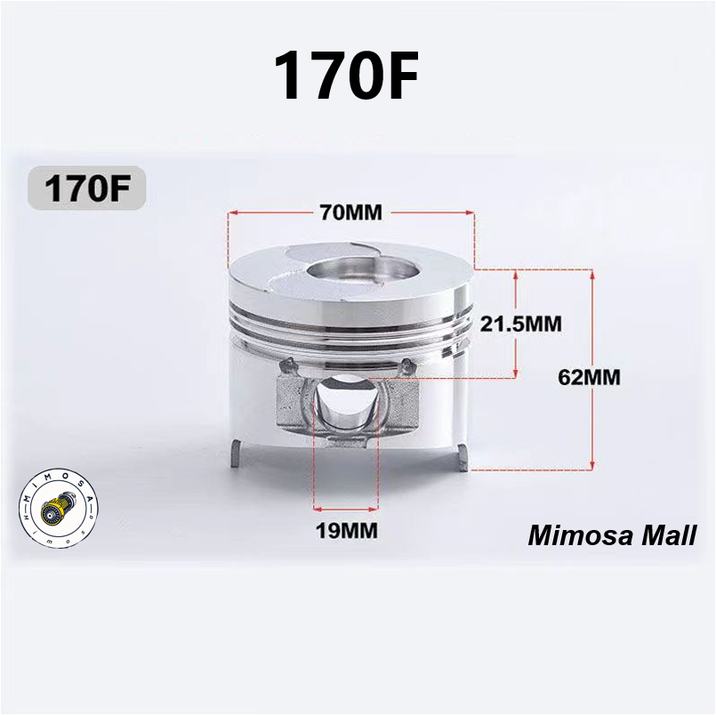 Mimosa Assembly Assy Piston 170F Aircooled Diesel Engine 5HP | Shopee ...