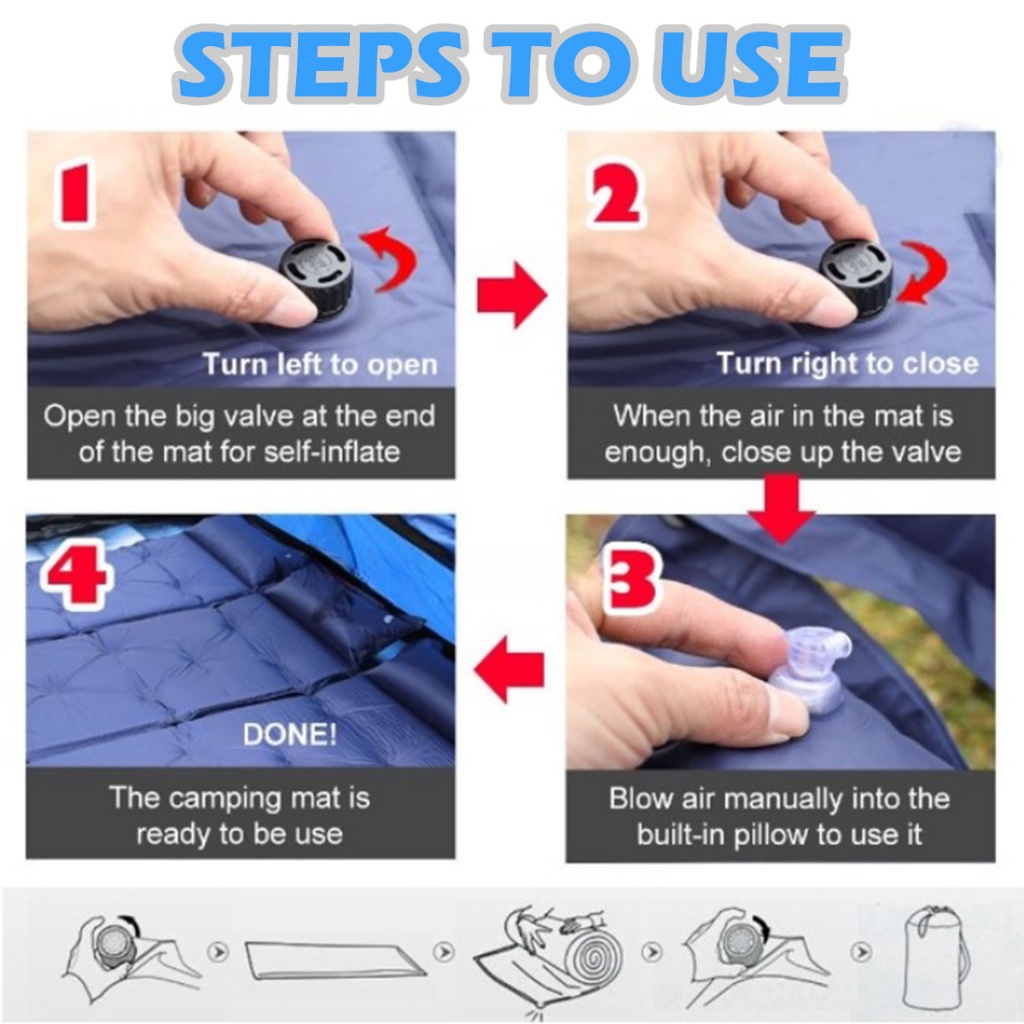 Self Inflating Outdoor Automatic Inflatable Pad Pillow Bed inflatable ...