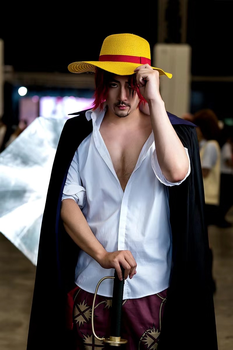 Film Red Shanks Cosplay Anime Costume Cloak Adults Men One Piece Trench ...