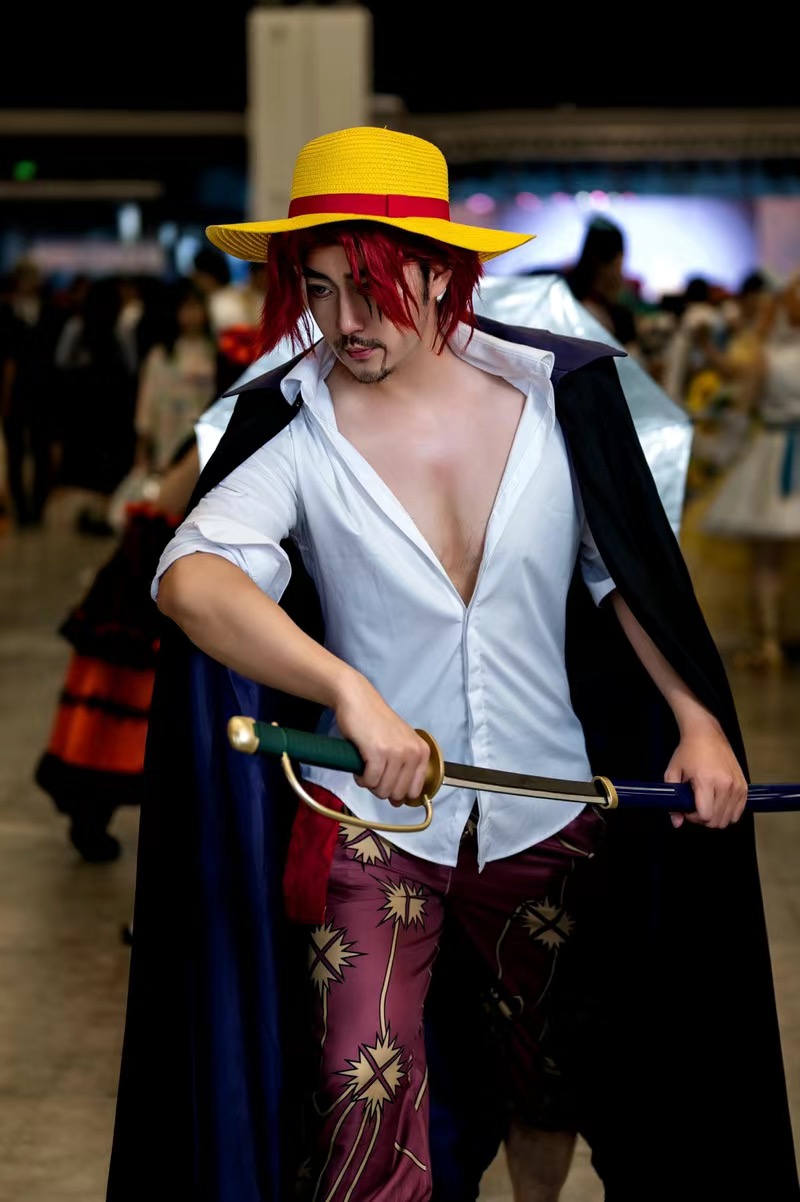 Film Red Shanks Cosplay Anime Costume Cloak Adults Men One Piece Trench ...