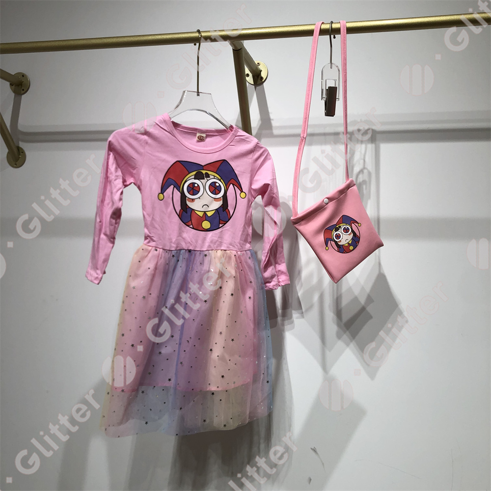 The Amazing Digital Circus Cosplay Costume Dress for Kids Girl Pomni ...