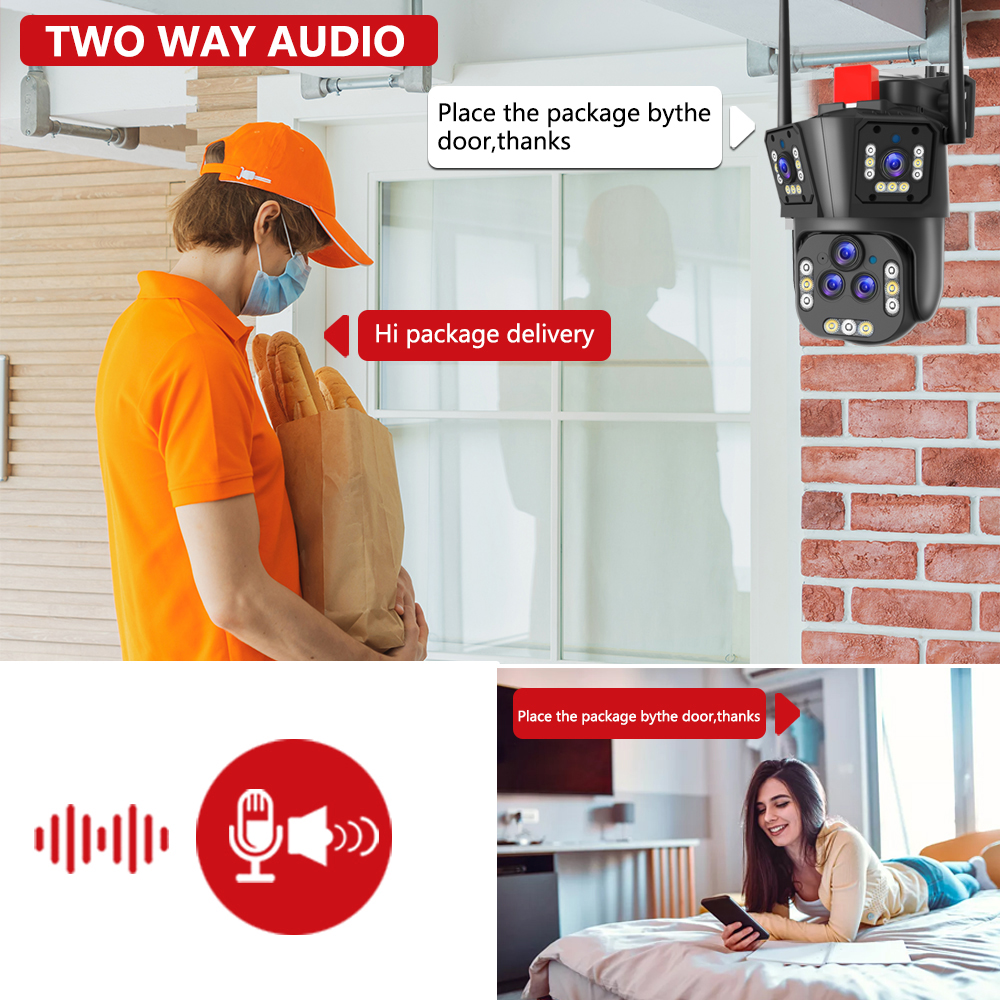 LLSEE five lens CCTV wireless outdoor waterproof 20MP 10K cctv wifi camera monitoring 360 20X ...