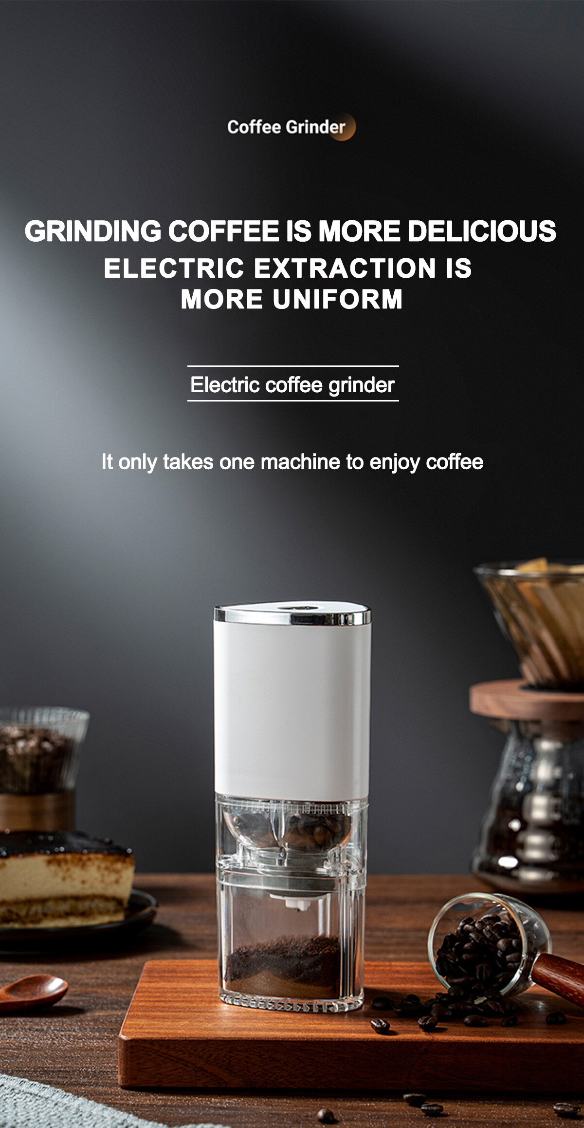 【COD】Electric Coffee Grinder Bean Grinder Automatic Portable Coffee Bean Grinders with ...