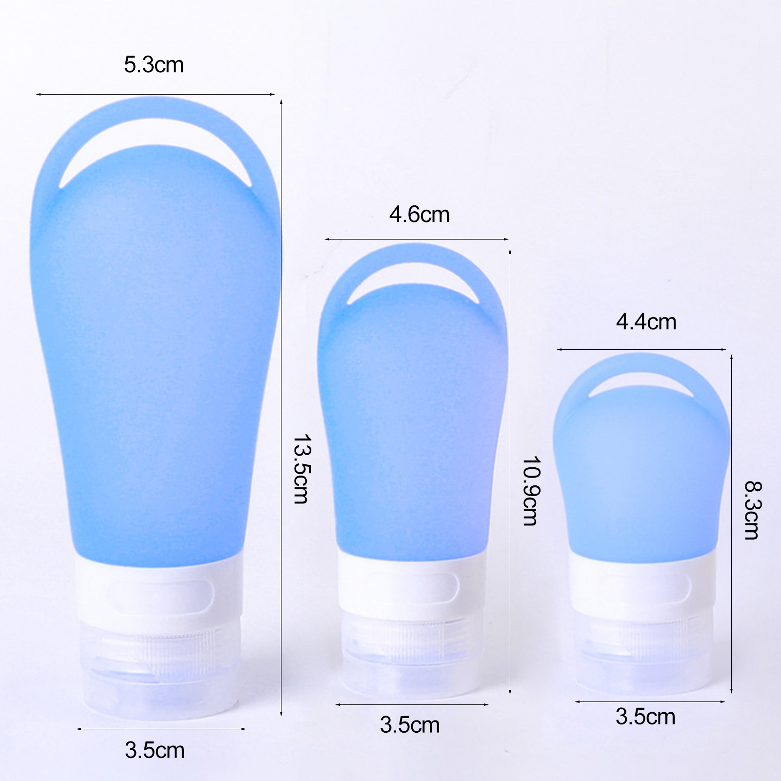 SW.Z Lotion Dispenser Squeezeable Silicone Bottle 3pcs Silicone Lotion ...