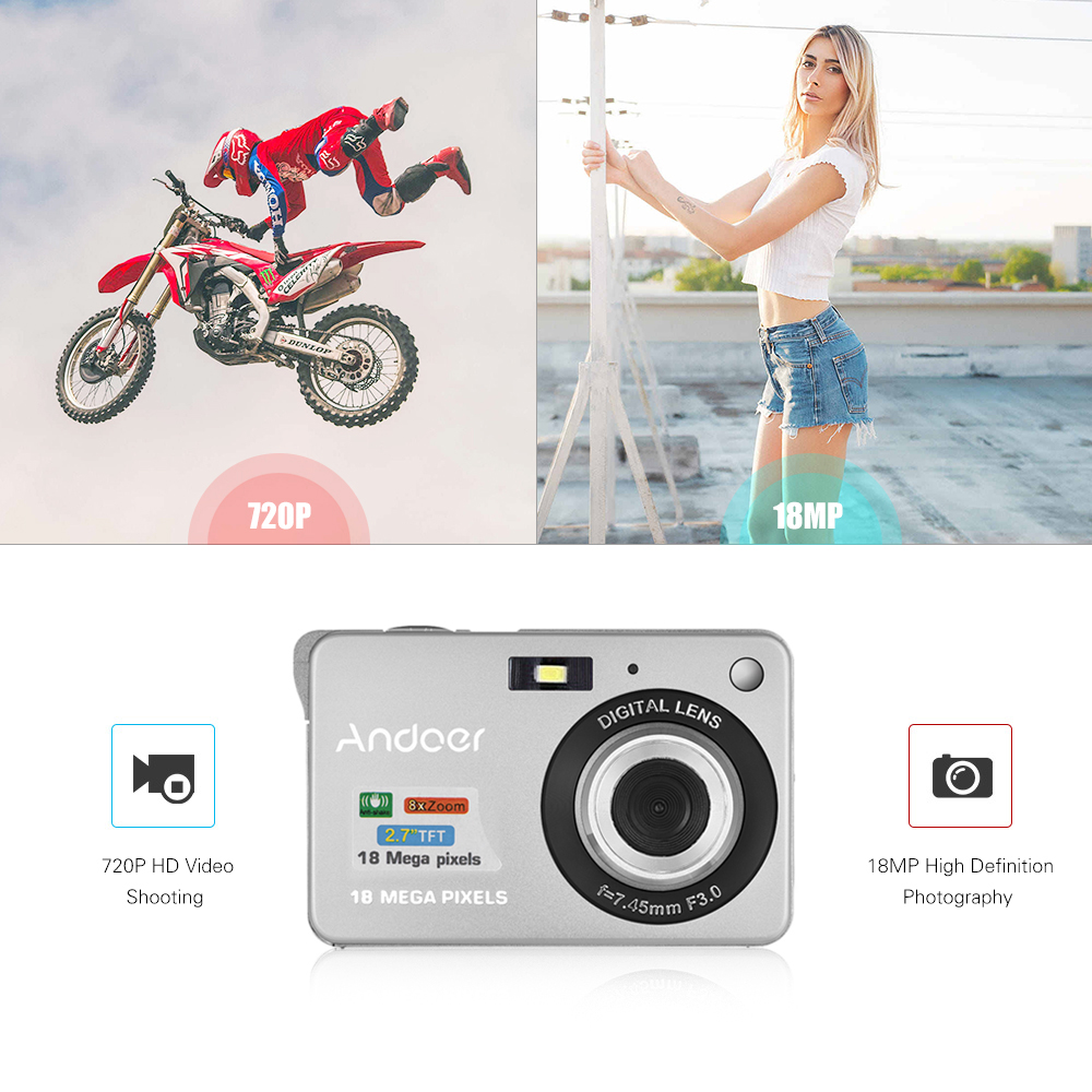 [Super Sale] Andoer 18M 720P HD Digital Camera Video Camcorder with ...