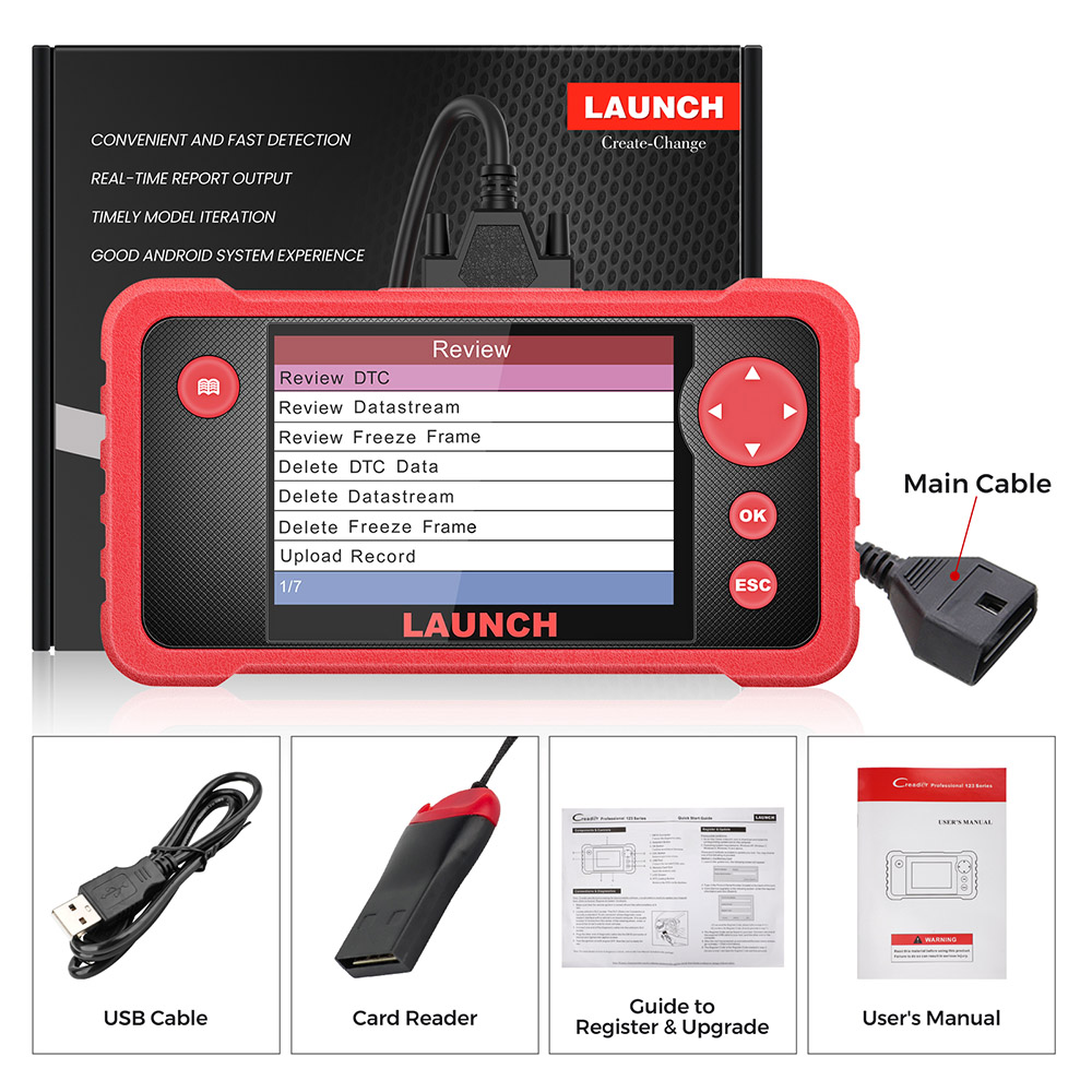 【COD】LAUNCH X431 CRP123 V2.0 Automotive OBD2 EOBD Scanner ABS Airbag ...