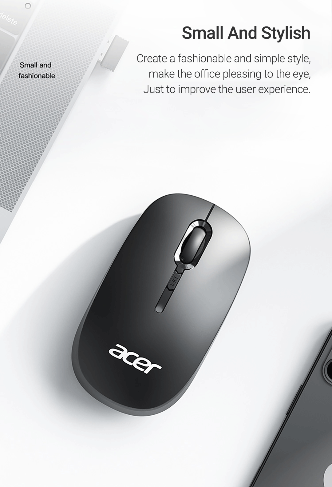 Acer Wireless Mouse M153 Mute Mouse Three Speed DPI Adjustment 2.4G ...