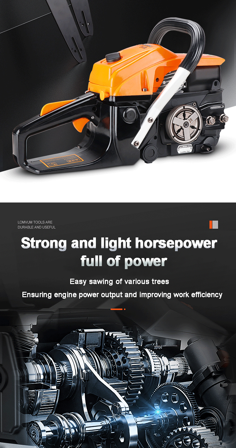 Gasoline chainsaw 20/22 Inches 52CC High Power Chainsaw Gasoline Chain ...