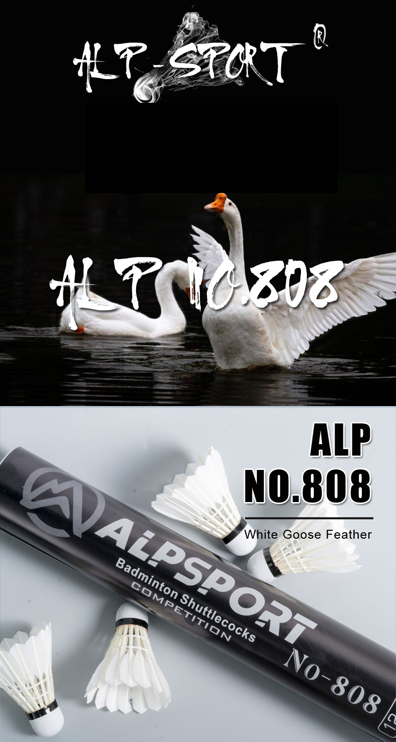 ALPSPORT 808 12PCS/TUBE Shuttlecock 76~77 Speed ALP New Badminton For ...