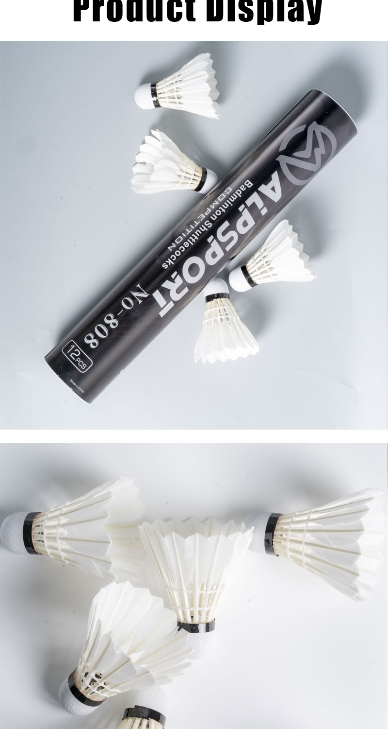 ALPSPORT 808 12PCS/TUBE Shuttlecock 76~77 Speed ALP New Badminton For ...