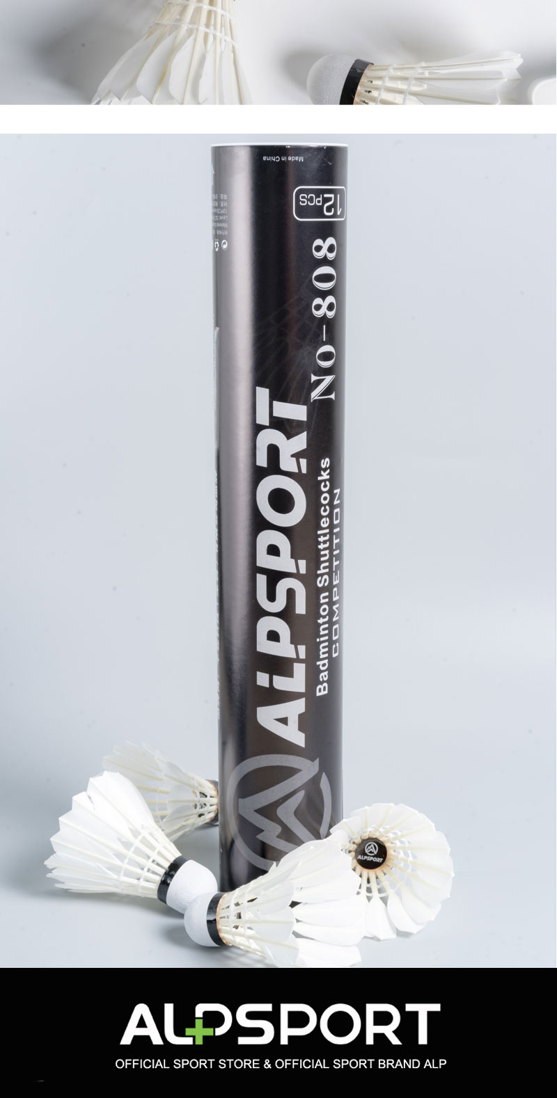 ALPSPORT 808 12PCS/TUBE Shuttlecock 76~77 Speed ALP New Badminton For ...