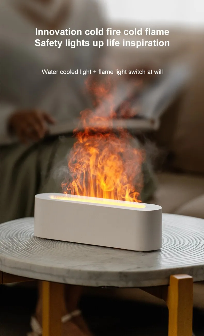 New Flame Ultrasonic Air Diffuser with Remote Control Cold Mist Machine ...