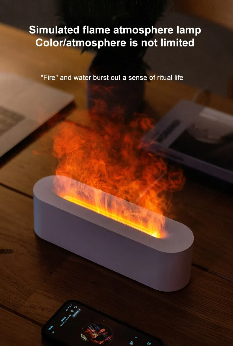 New Flame Ultrasonic Air Diffuser with Remote Control Cold Mist Machine ...