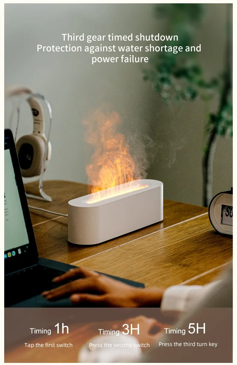 New Flame Ultrasonic Air Diffuser with Remote Control Cold Mist Machine ...
