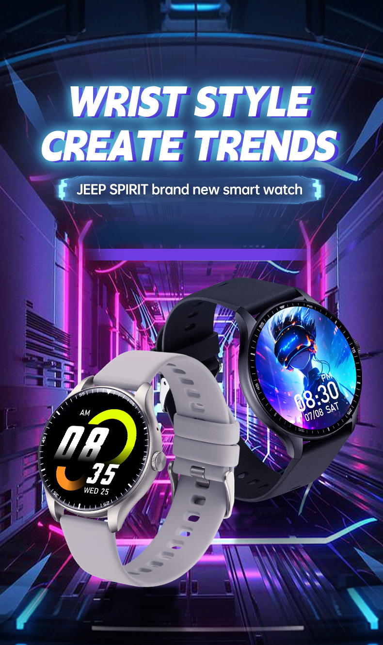 Jeep Z02 Pro Smartwatch Fitness Tracker SpO2 Blood Oxygen Health ...