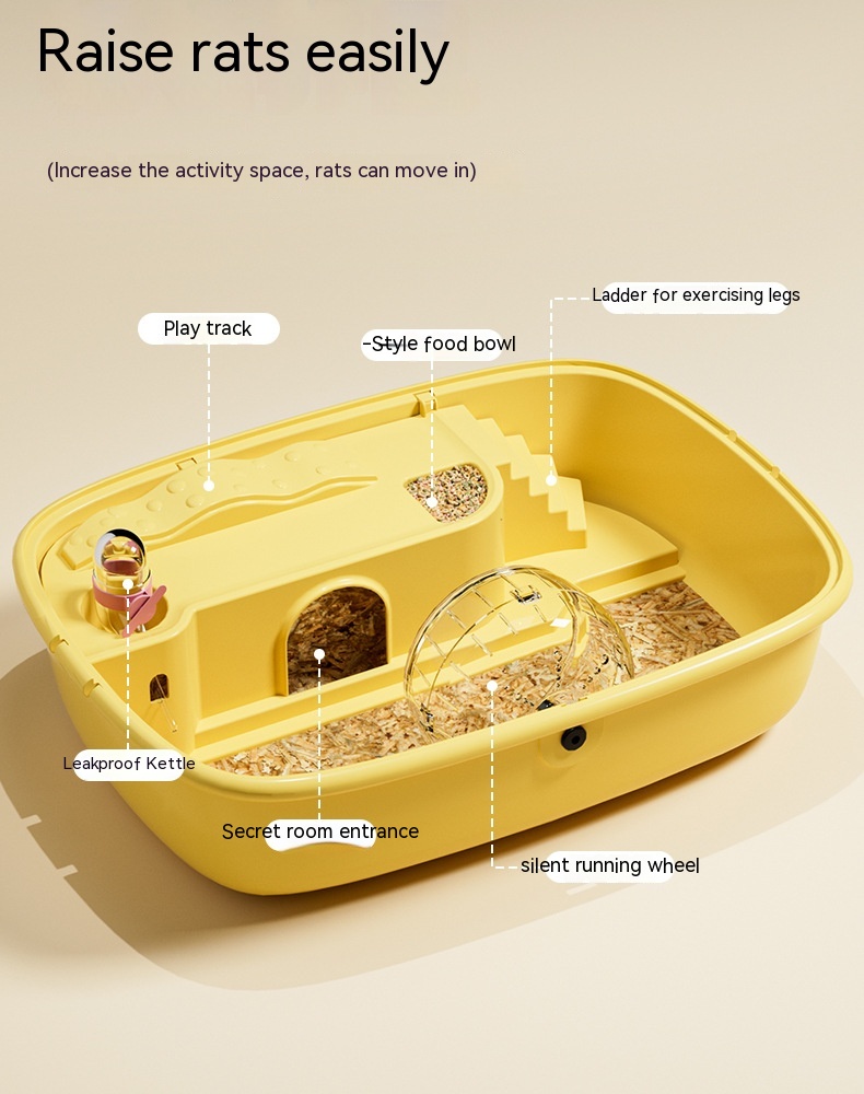 New Hamster Cage Indoor Hamster Villa Castle Sunroof Open Hamster Box ...