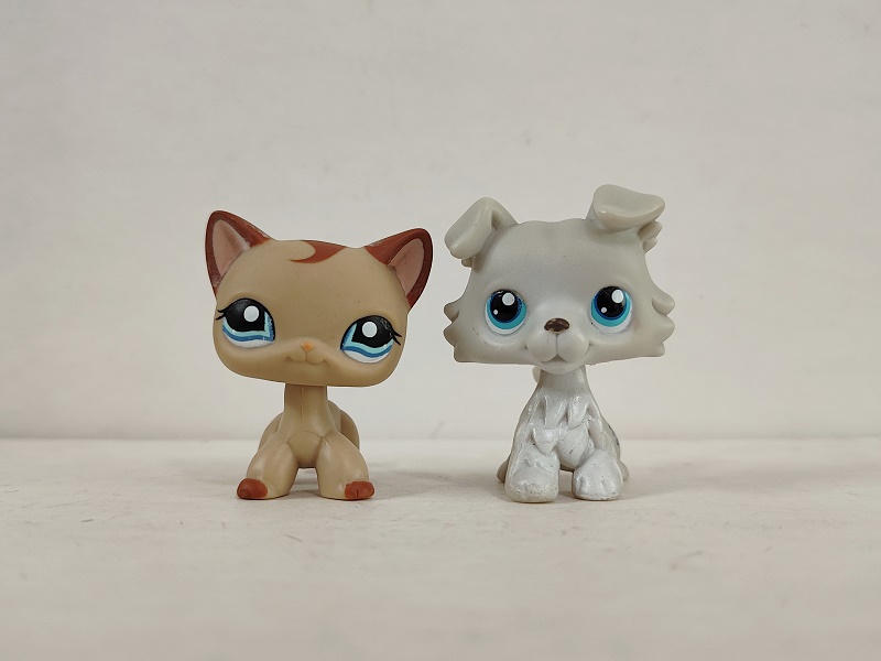 2pcs/lot LPS Toy pet shop Cat Dog Littlest Pet Shop kid Figure #1021 ...