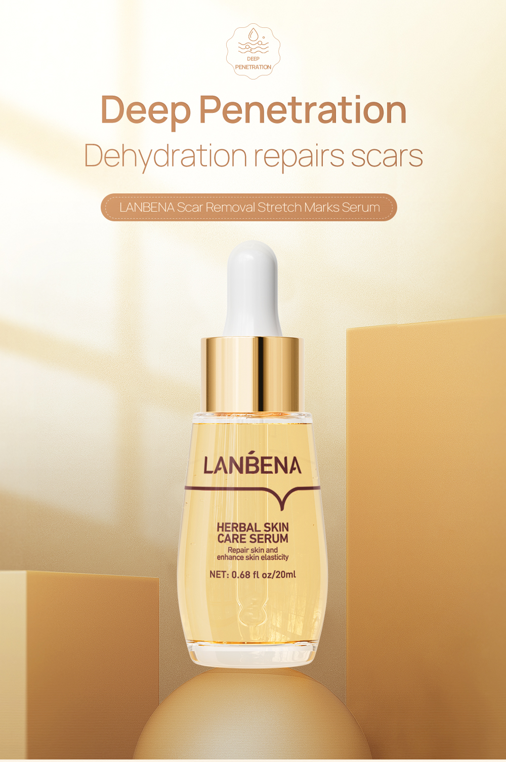 LANBENA Skin Care Serum Scar Removal Serum Fading Old Scar Four Plant ...