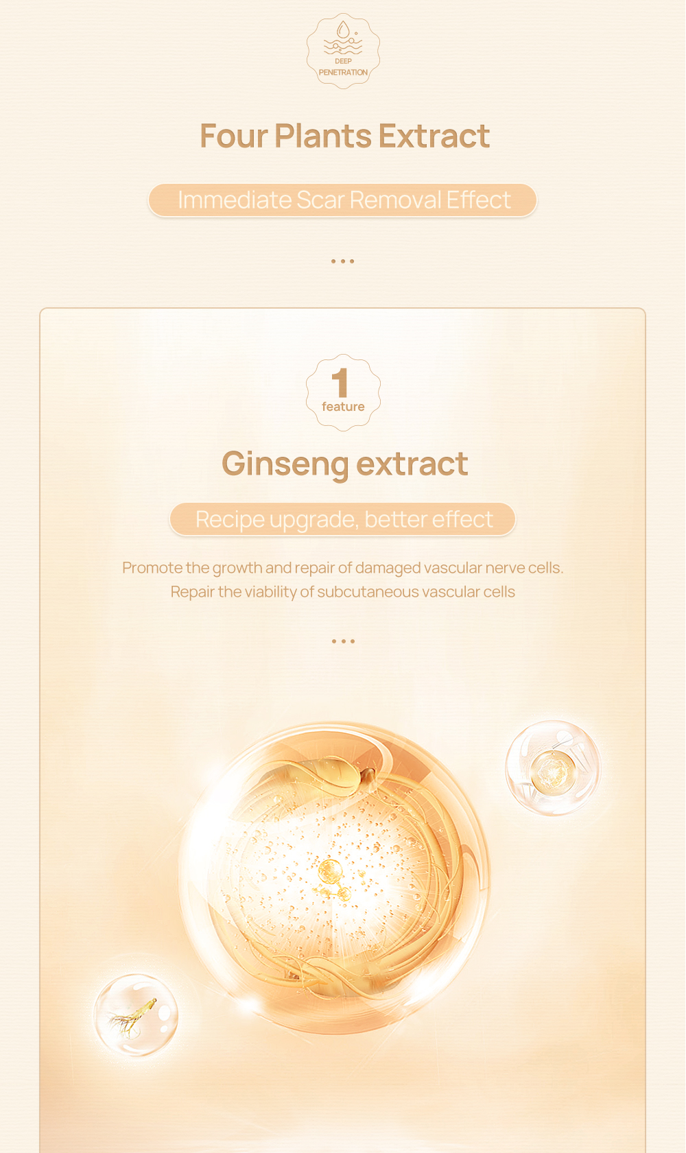 LANBENA Skin Care Serum Scar Removal Serum Fading Old Scar Four Plant ...